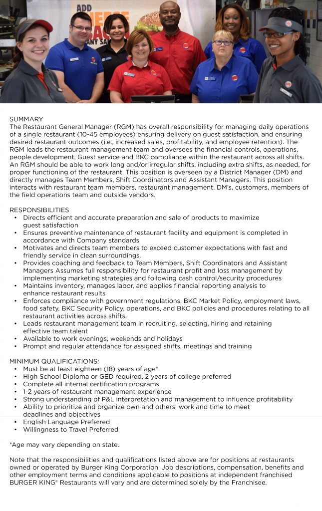 Burger King - PostMy.Jobs